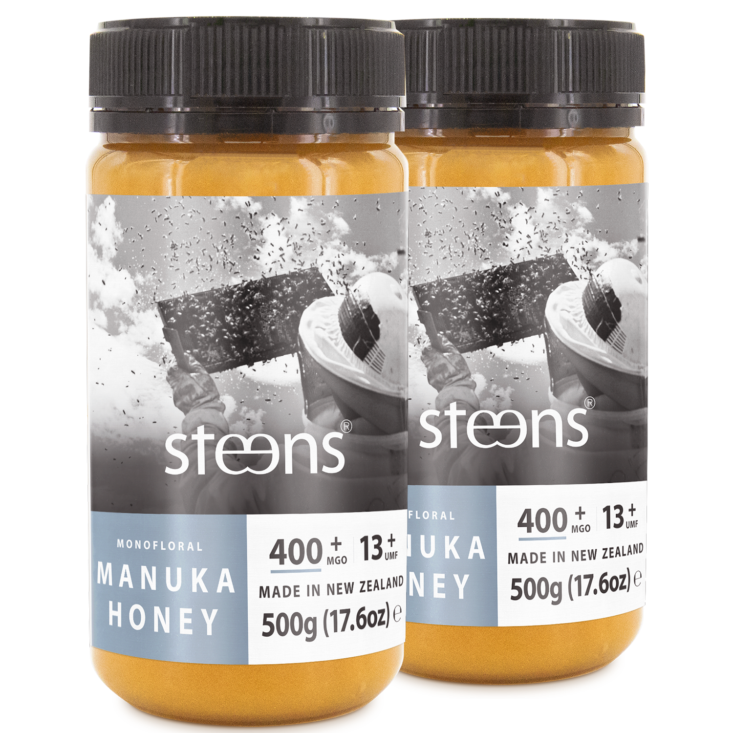 MULTIPACK UMF 13+ (MGO 400) Raw Manuka Honey 500g - 2 pack – Steens ...